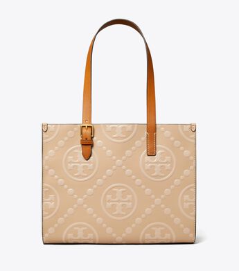 Small T Monogram Contrast Embossed Tote | New Arrivals | Tory Burch